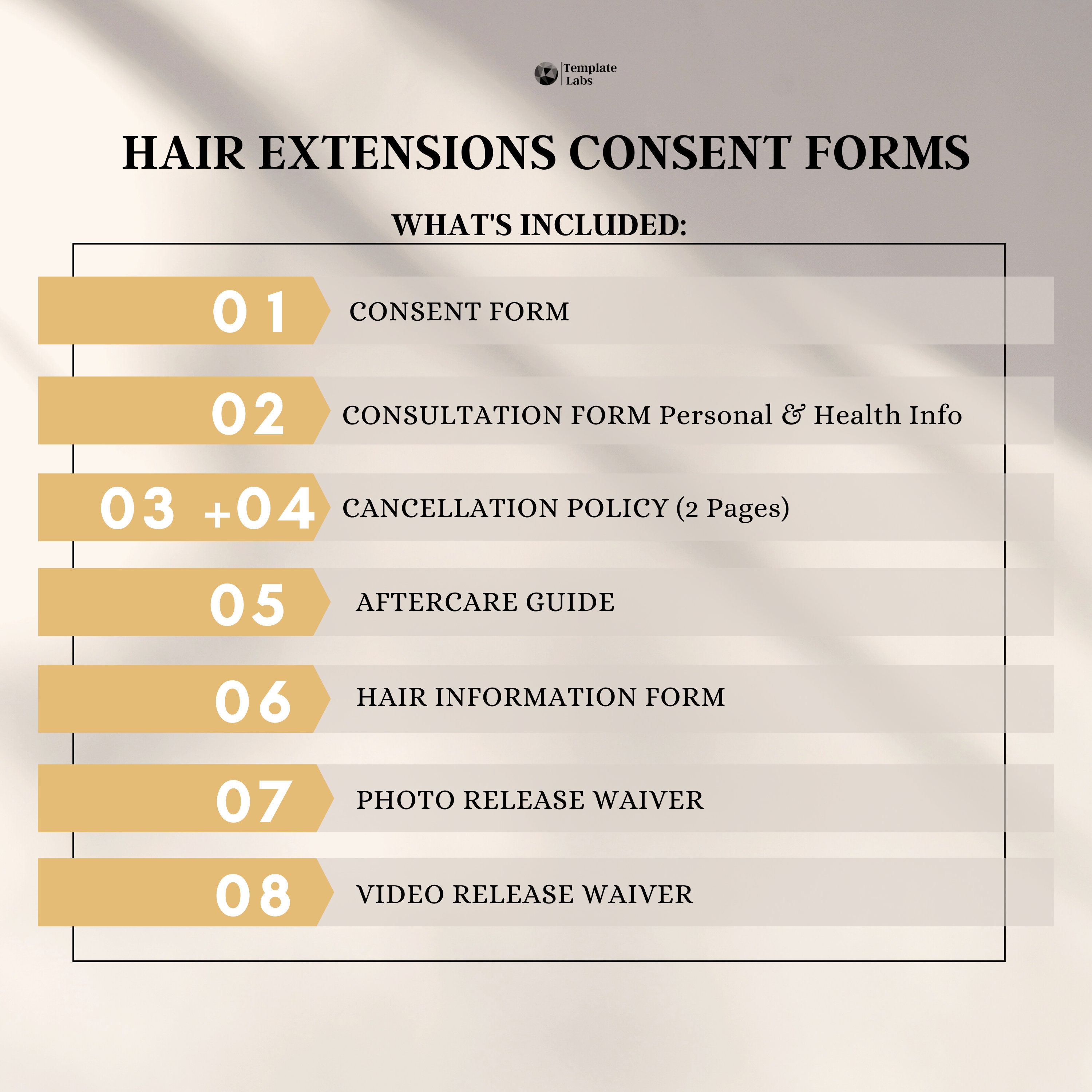 Hair Extension Consultation Forms, Hair Extension Release Form, DIY ...