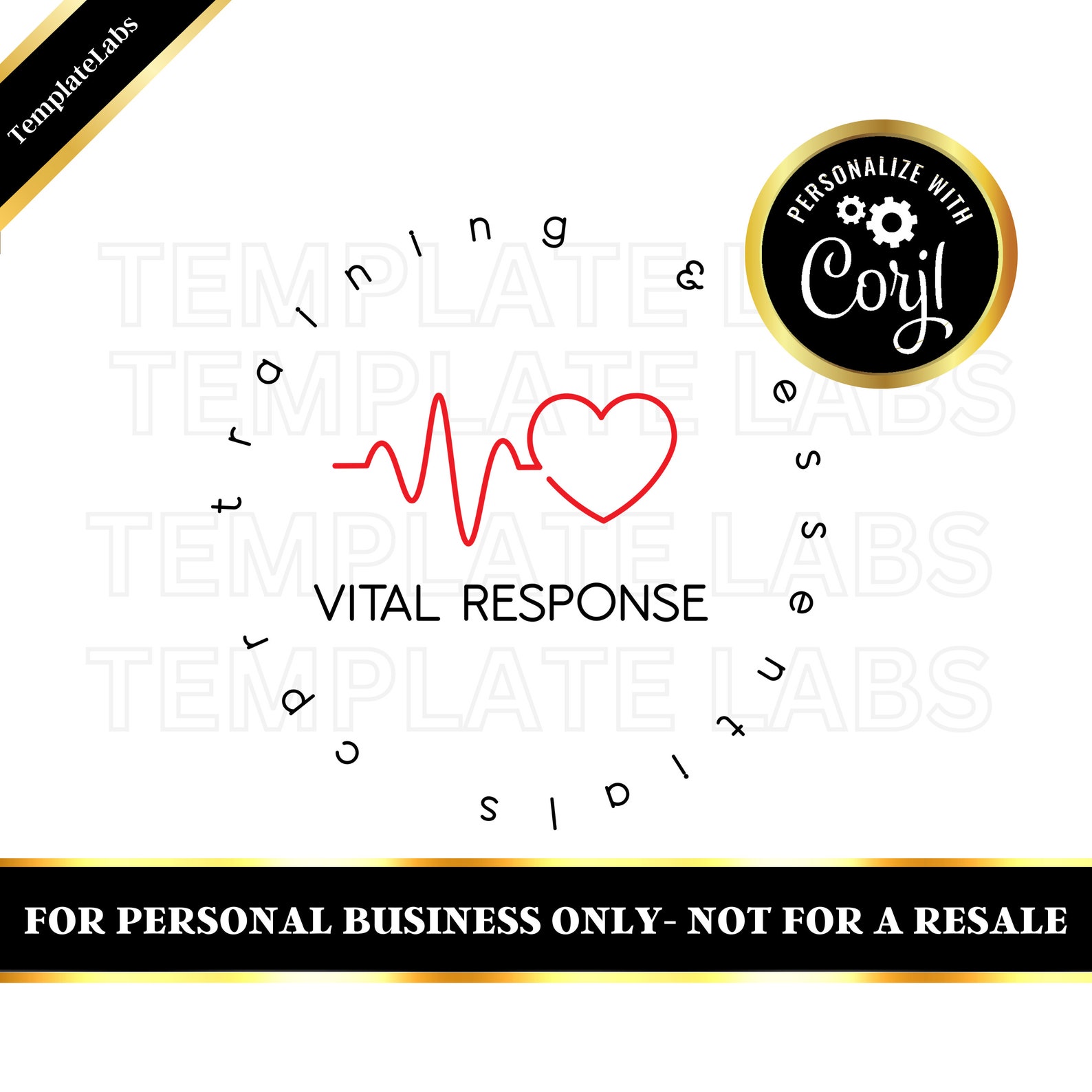 CPR Logo, First Aid Logo, CPR Instructor Logo, Heart Logo Design ...