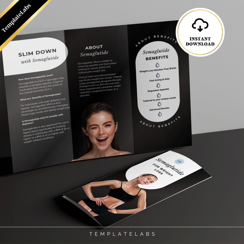 Weight Loss Brochure, Weight Loss Clinic Flyer, Trifold Brochure ...