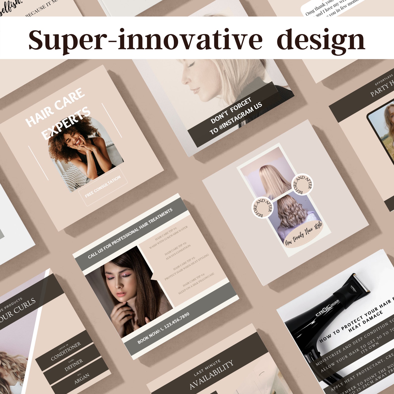 110 Hair Stylist Template Hair Salon Branding Package Hair | Etsy