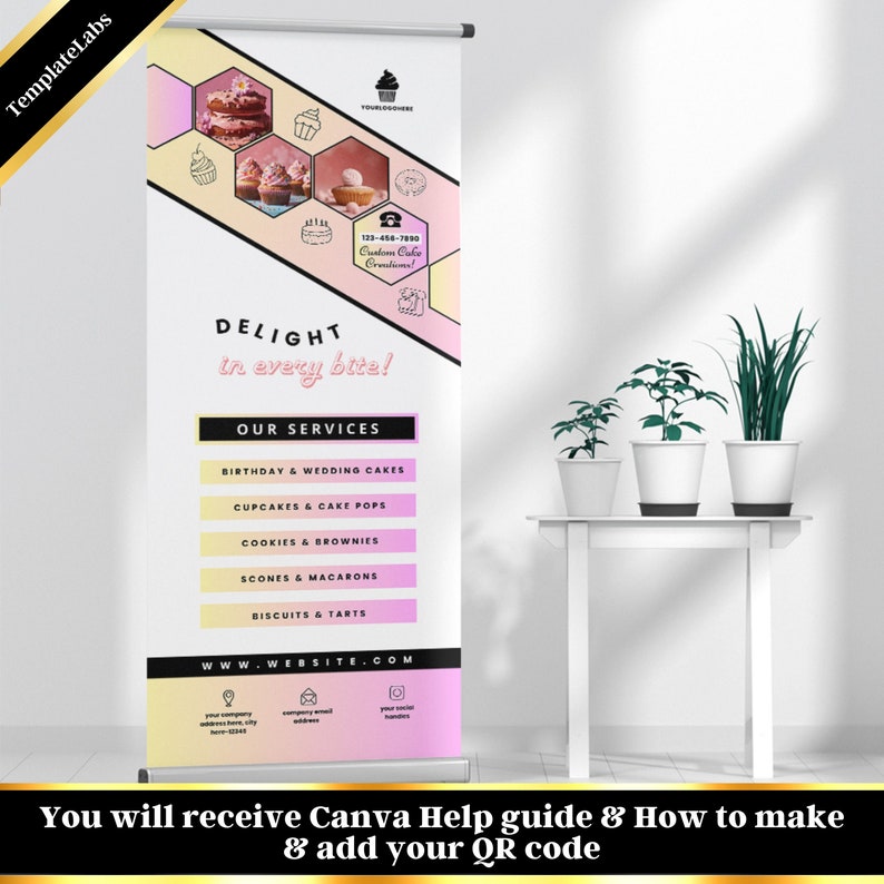 Retractable Banner Bakery Bakery Banner Bakery Template - Etsy