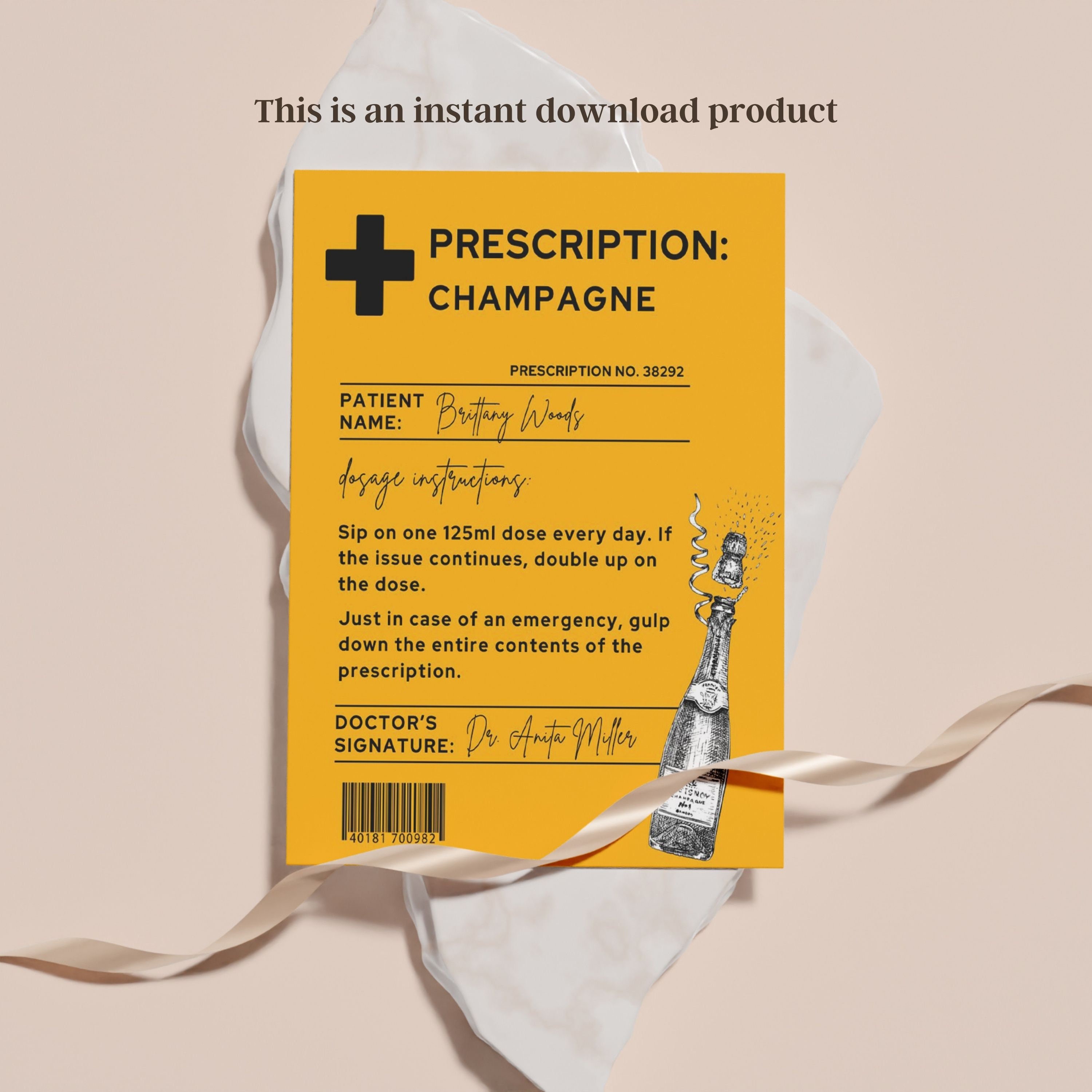 Prescription Label Wine, Prescription Label Template, Funny Christmas ...
