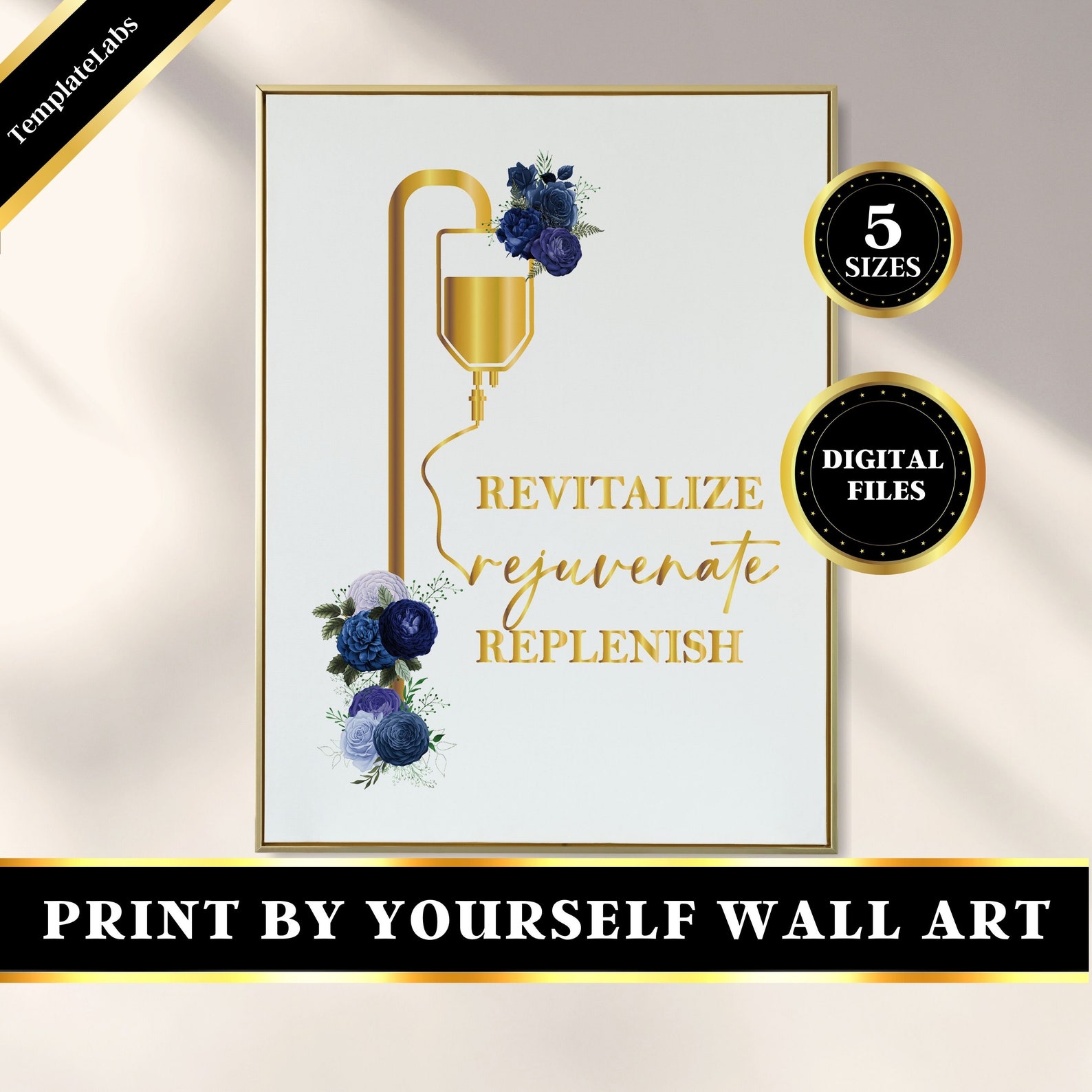 IV Art, IV Hydration Art, Printable Wall Art Medical, IV Therapy Poster ...