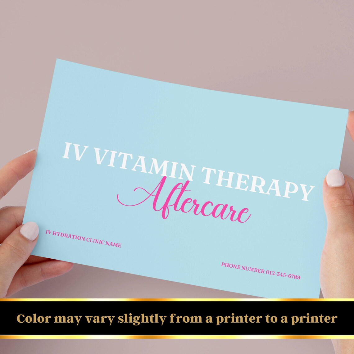 IV Hydration Template IV Discharge Instruction Printable - Etsy