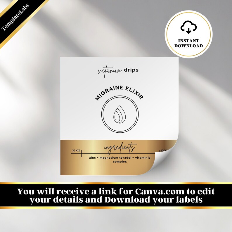 IV Bag Label, Iv Label, IV Hydration Label, Iv Drip Bag Label ...