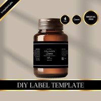 Supplement Bottle Label, Supplement Label Template, Vitamin Label ...