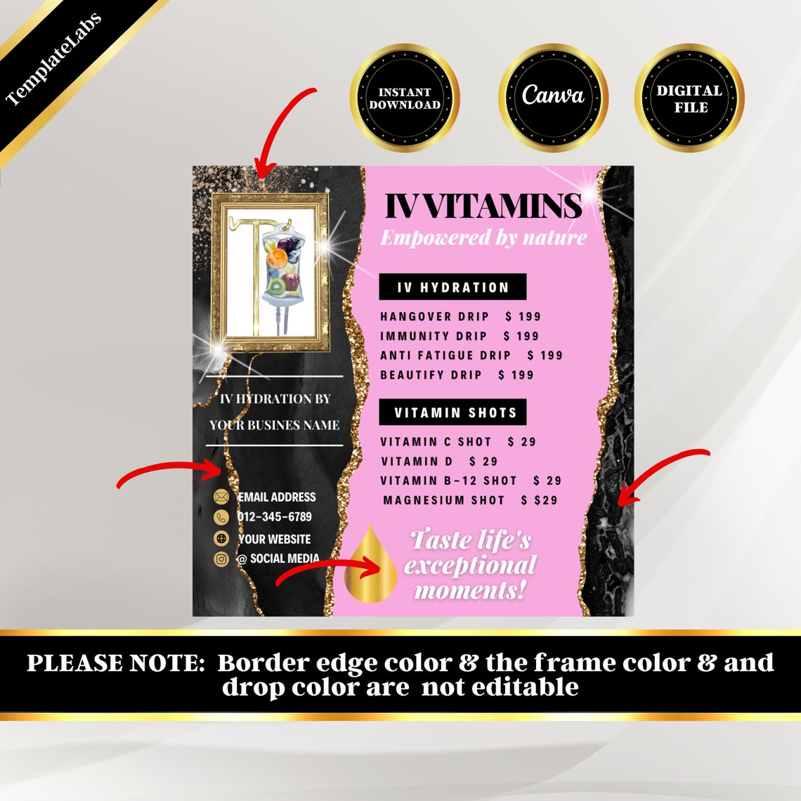 IV Hydration Template IV Therapy Template Social Media - Etsy