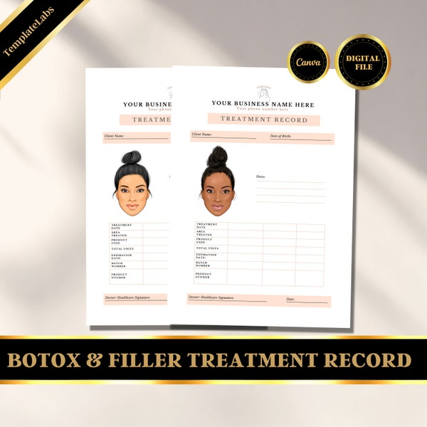 Filler Treatment Template - Etsy