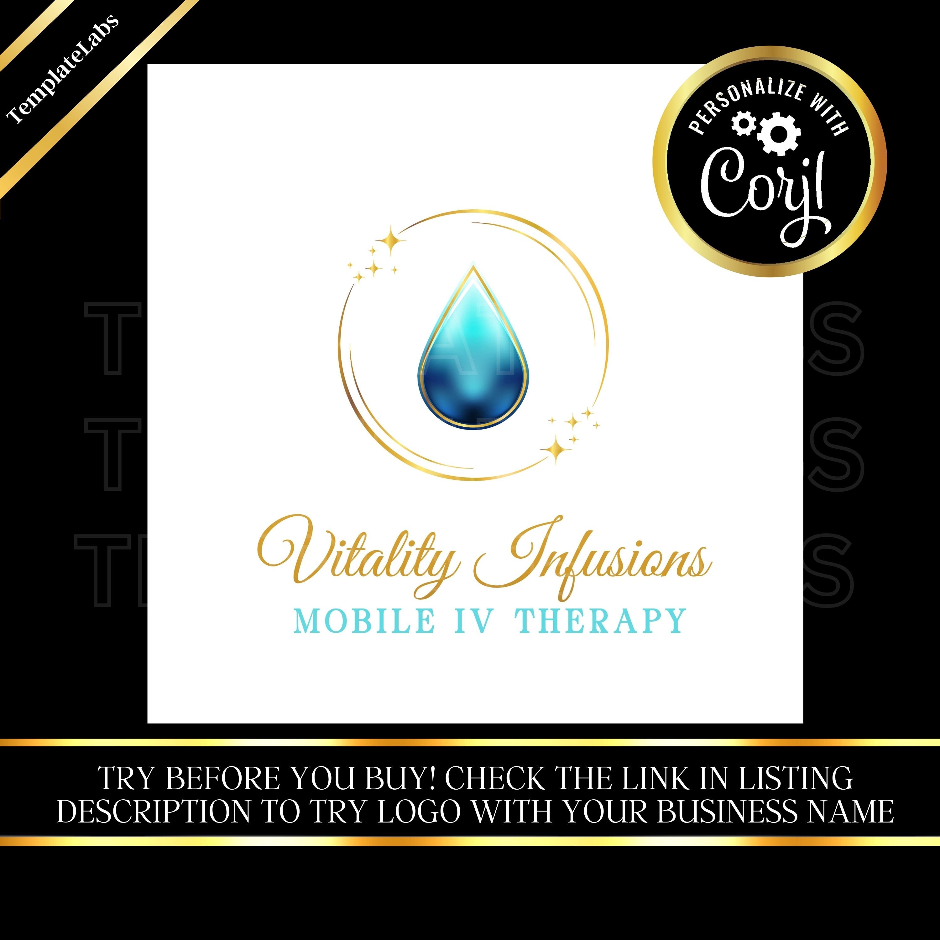 IV Hydration Logo, IV Therapy Logo, Iv Drip Business, Iv Infusion ...