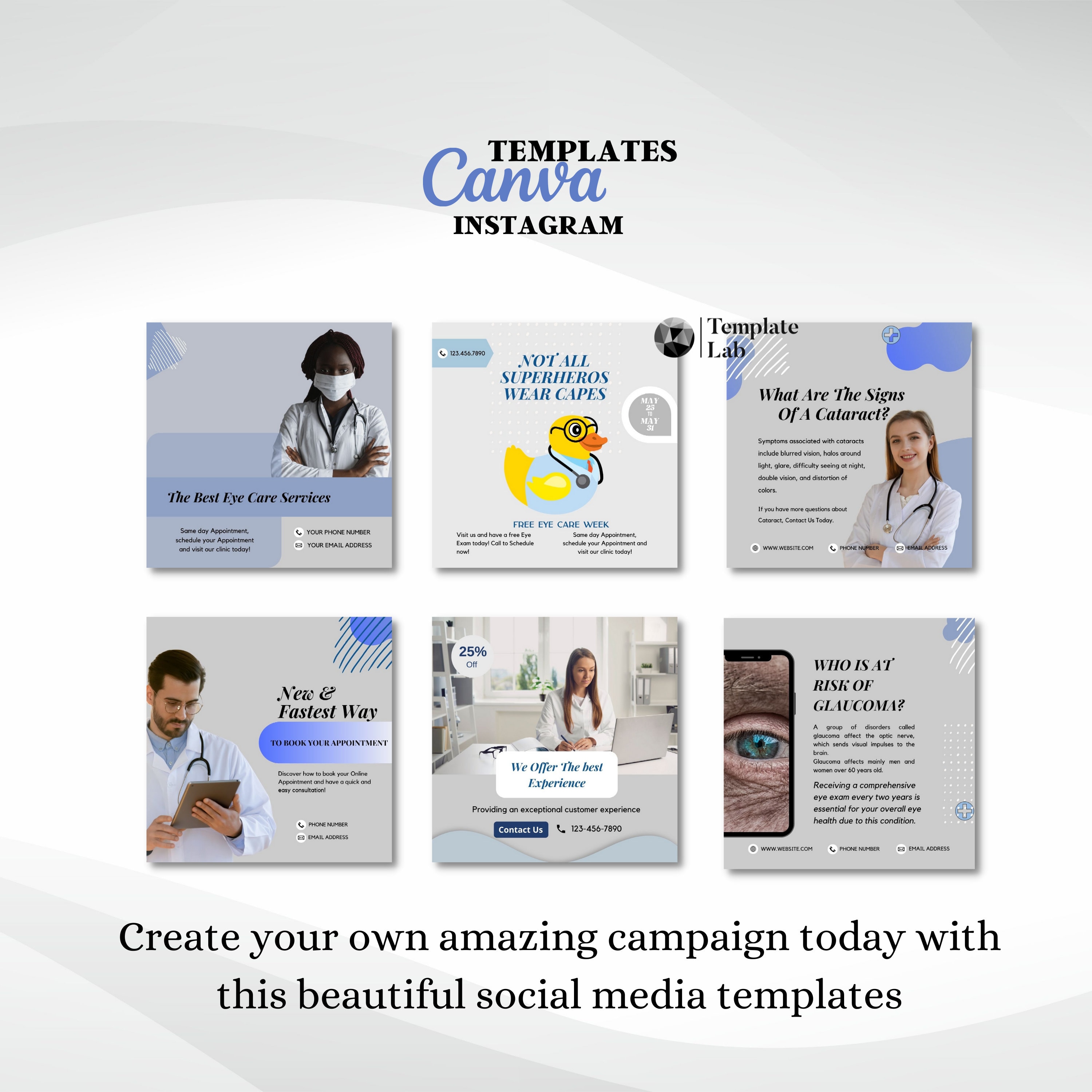 Optometry Instagram, Eye Doctor Social Media, Instagram Post Template ...