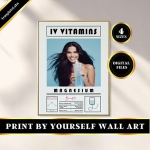 IV Therapy Poster, IV Hydration Poster, Iv Vitamin Therapy, IV Infusion ...