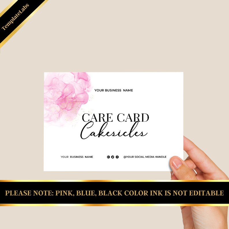 Cakesicles Care Card Printable Cakesicles Care Instruction - Etsy