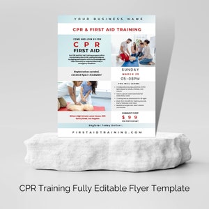 CPR Training Flyer, CPR Flyer, Cpr Template, Cpr First Aid and ...