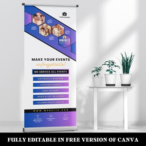 Retractable Banner 360 Photobooth Digital, 360 Photobooth Template ...