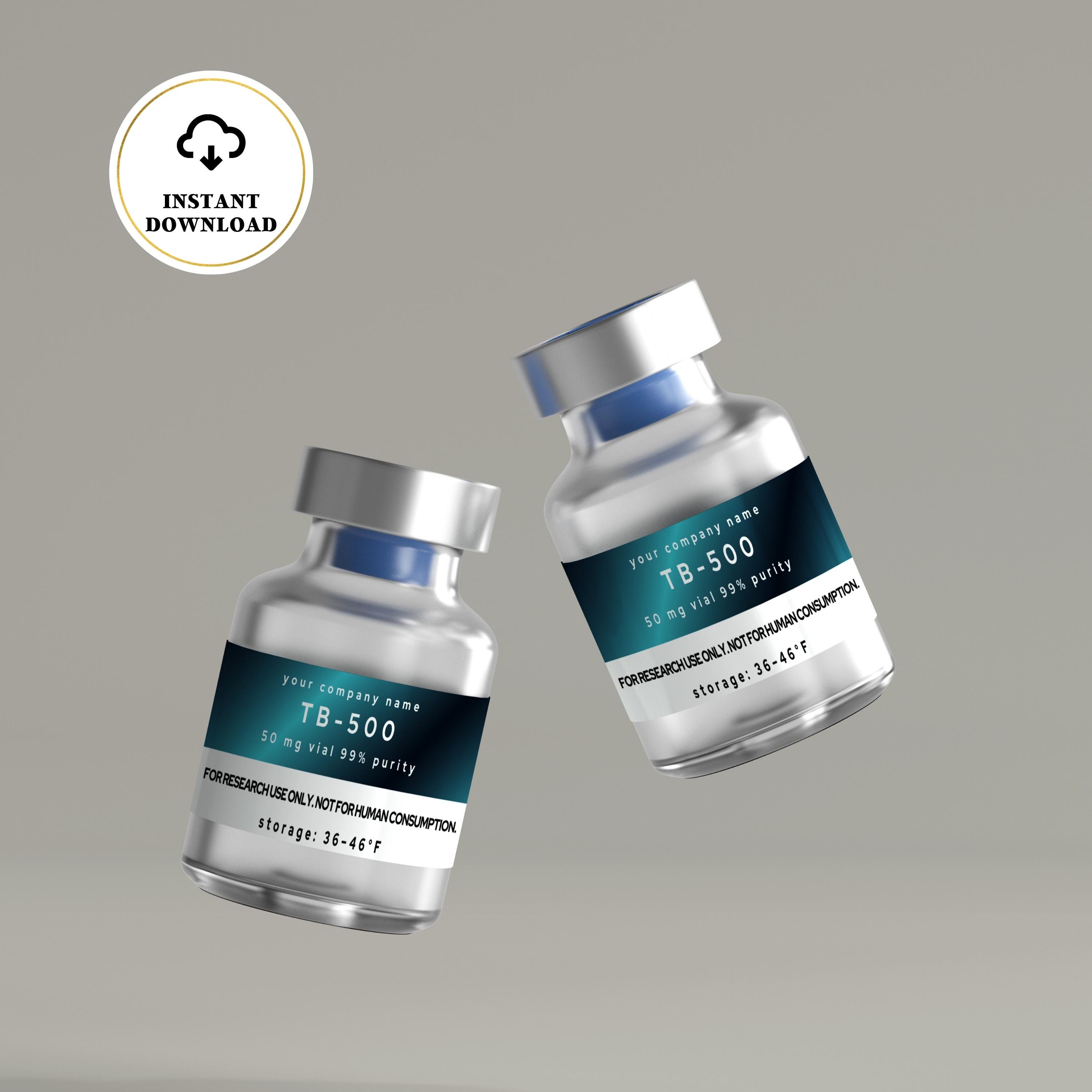 Peptide Label Template, Printable Label, Peptide Therapy Canva, Canva ...