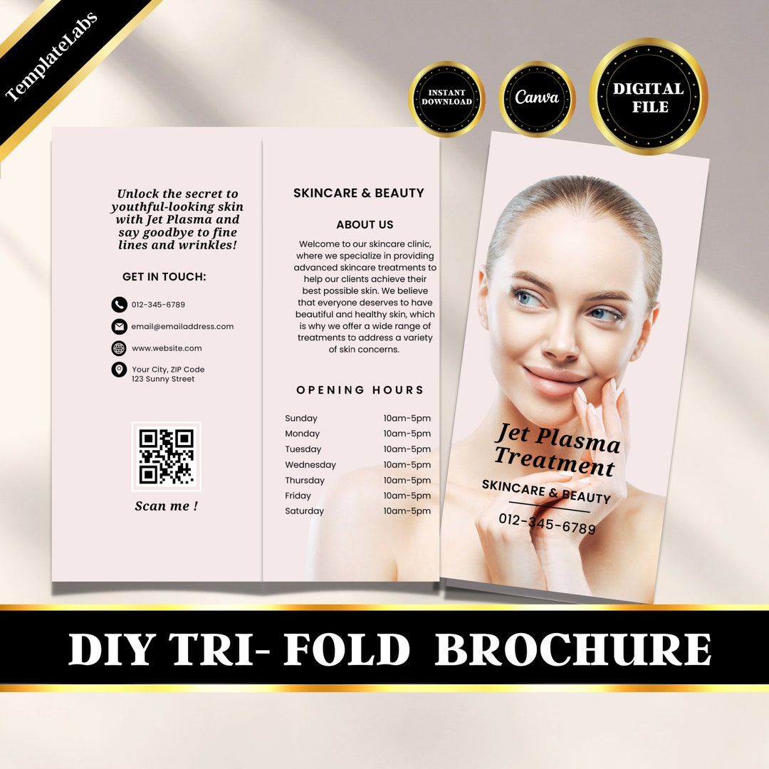 Jet Plasma Printable Brochure, Tri Fold Brochure Template, Price List ...