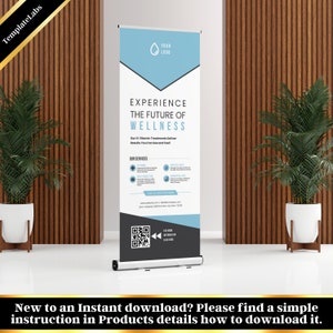 IV Hydration Retractable Banner, Roll up Banner Template, Event Banner ...