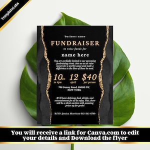 Fundraiser Flyer Template, Charity Invitation, Fundraising Flyer ...
