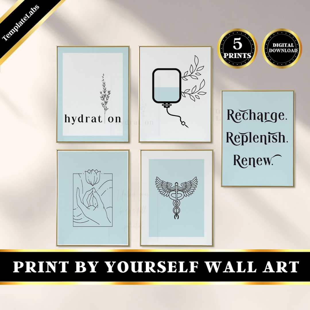 IV Hydration Art, IV Infusion Poster, IV Therapy Poster, Iv Drip Bag ...