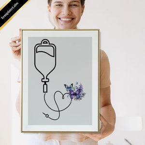 IV Hydration Art, IV Infusion Poster, IV Therapy Poster, Iv Drip Bag ...