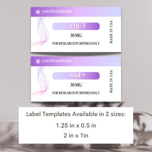 Peptide Label Template, Printable Label, Peptide Therapy Canva, Canva ...