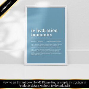 IV Therapy Poster, IV Hydration Poster, IV Infusion, Iv Drip Therapy ...