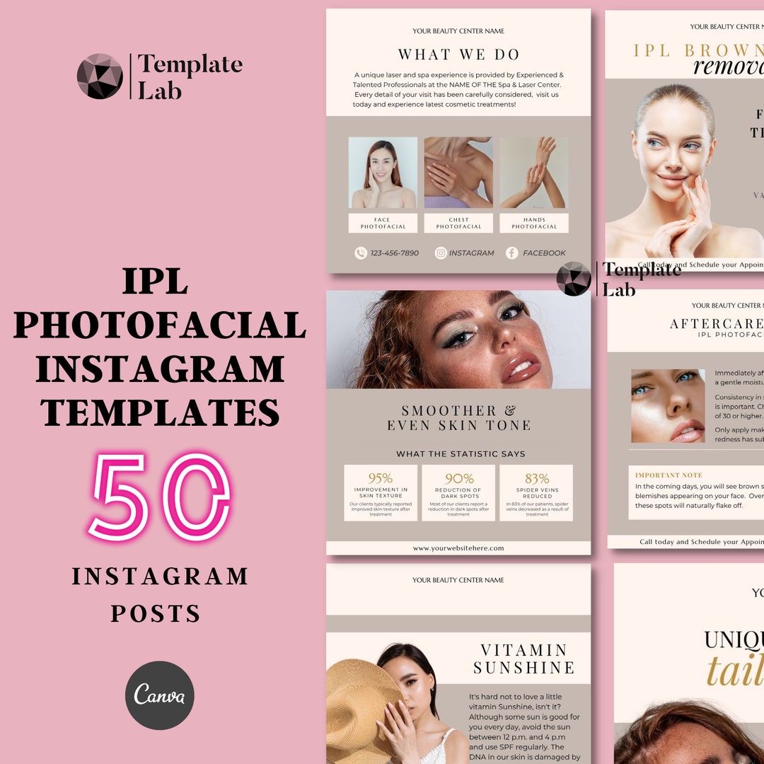IPL Facial, Facial Template, Facial Flyer, IPL Facial Treatment ...