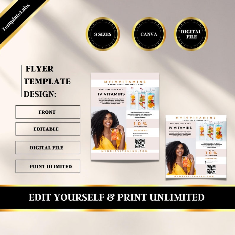 IV Hydration Template, IV Therapy Flyer, Iv Drip, Brand Awareness Flyer ...