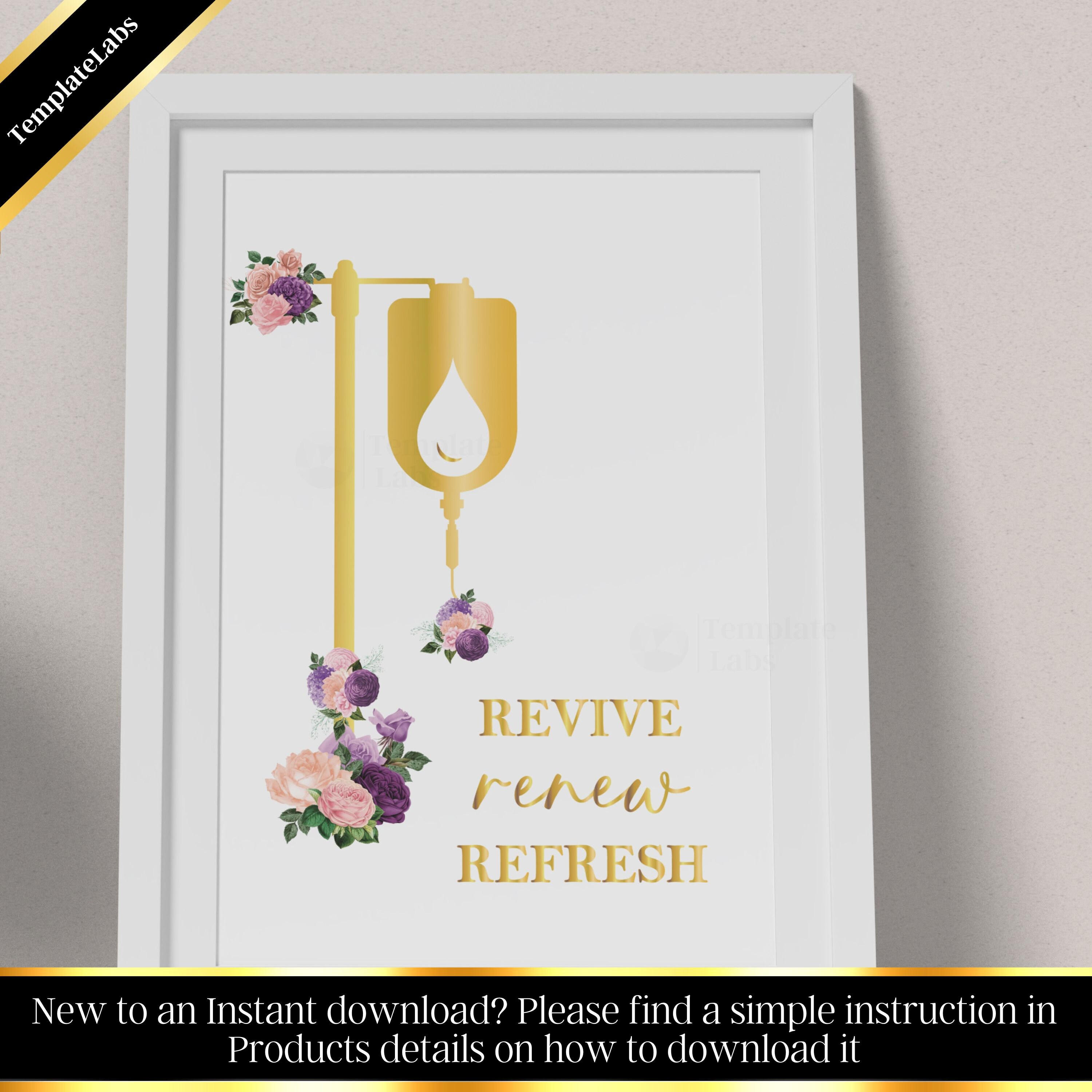 IV Therapy Poster IV Hydration Art Iv Hydrate IV Drip Bag - Etsy