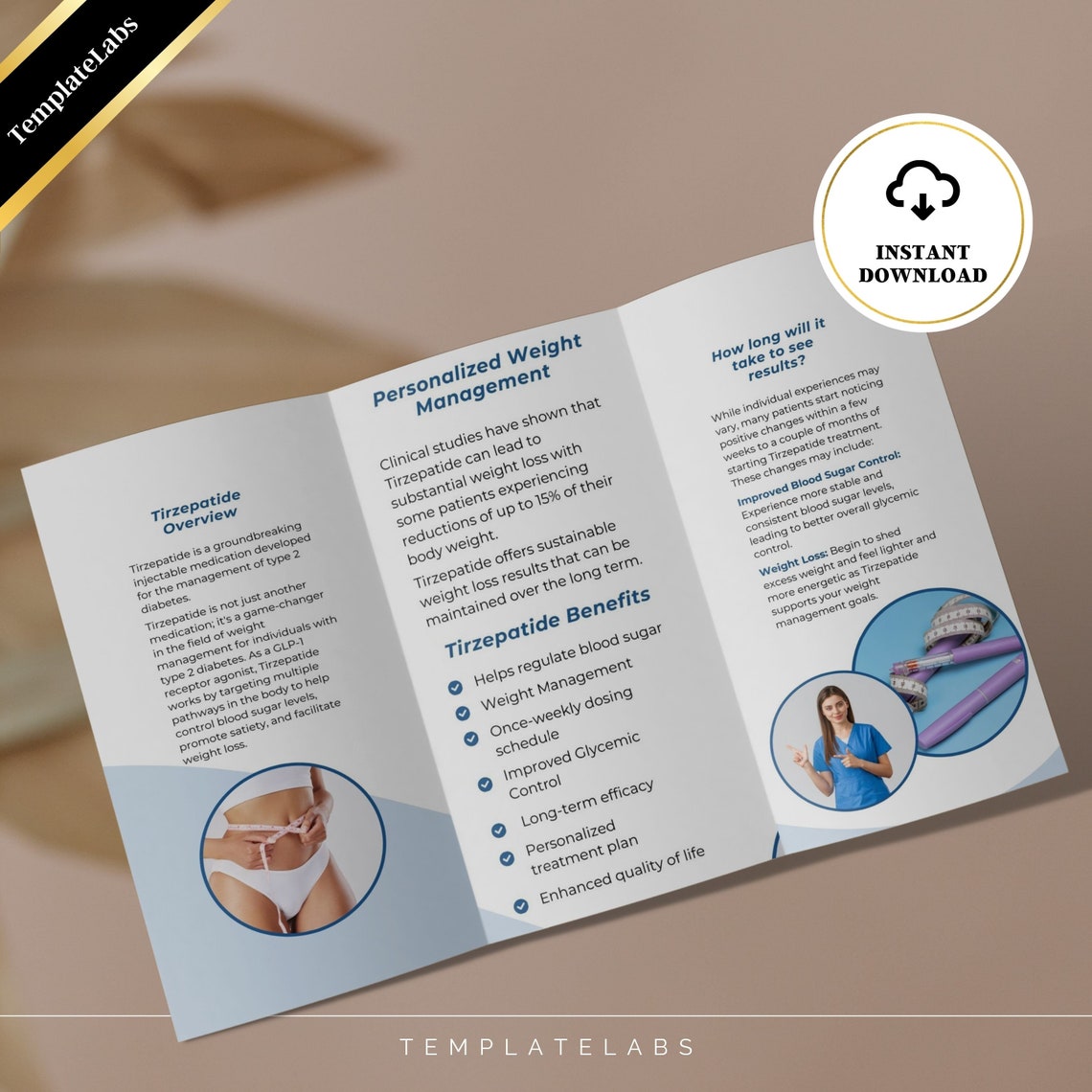 Weight Loss Brochure, Weight Loss Clinic Flyer, Trifold Brochure ...