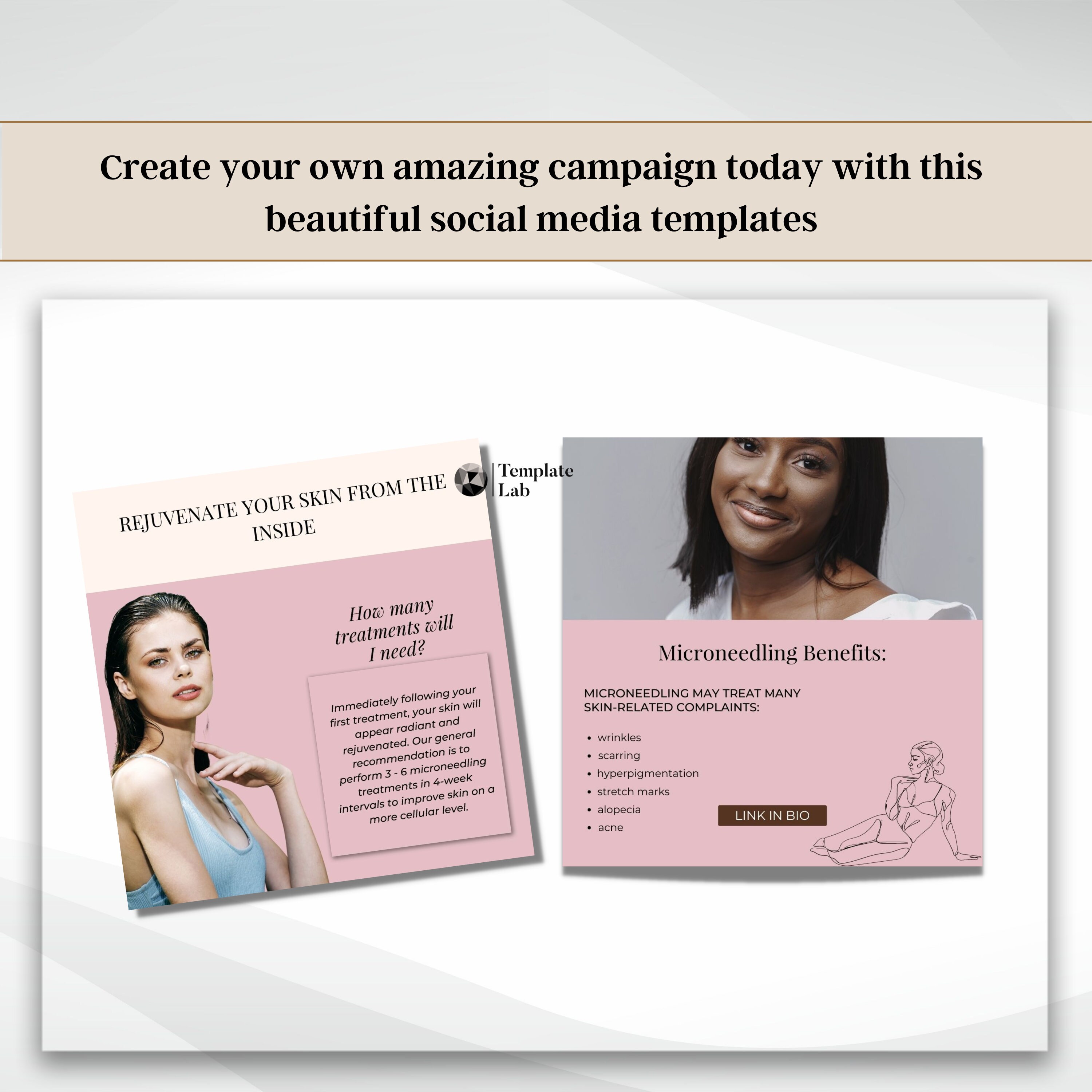 Microneedling Social Media Post Microneedling Pen Instagram | Etsy