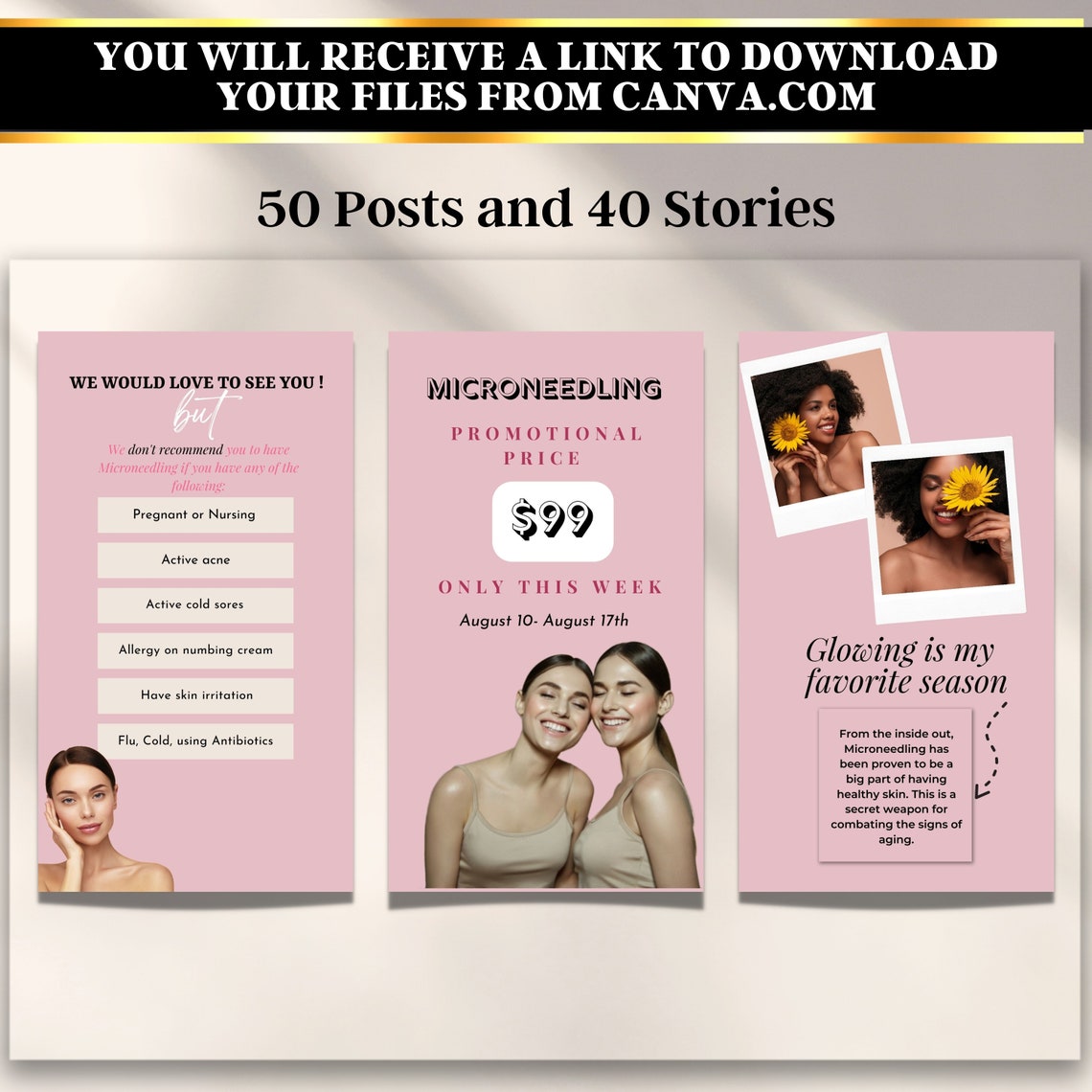 Microneedling Social Media Post Microneedling Pen Instagram - Etsy