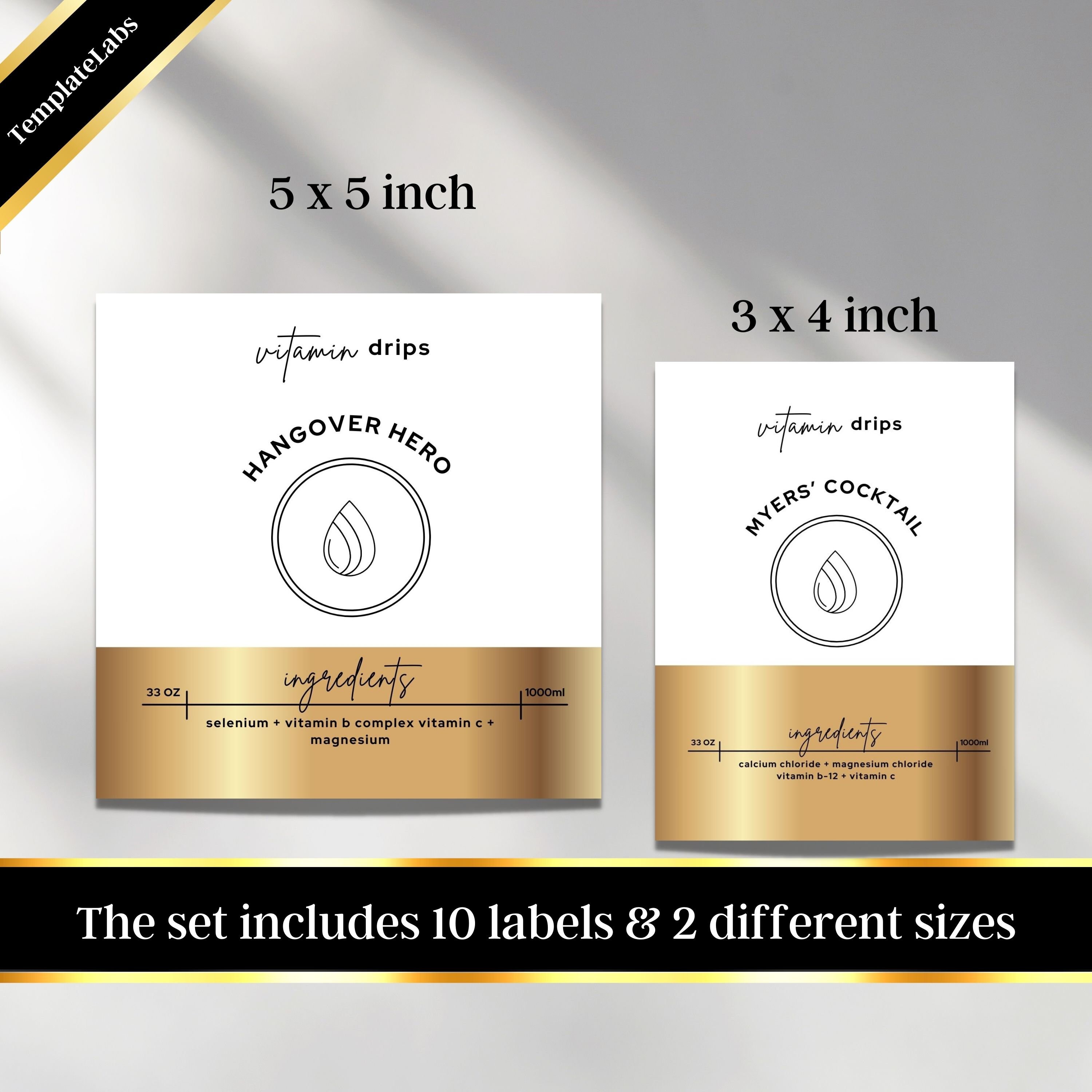 IV Bag Label, Iv Label, IV Hydration Label, Iv Drip Bag Label ...