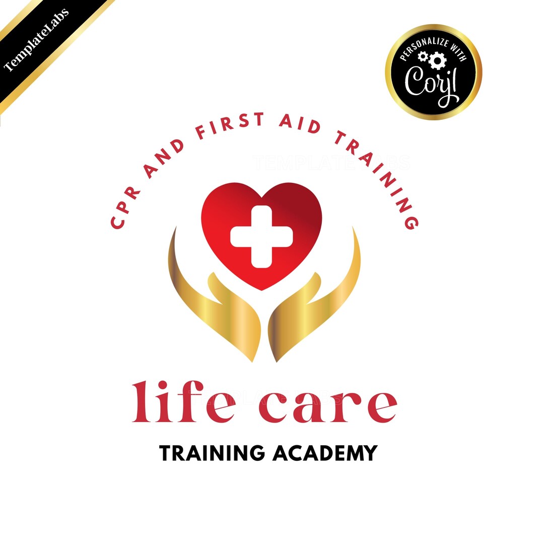 CPR Logo, First Aid Logo, CPR Instructor Logo, Heart Logo Design ...