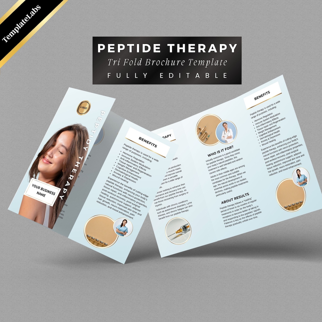 Pep Therapy Tri Fold Brochure Template, Printable Brochure, P. Therapy ...