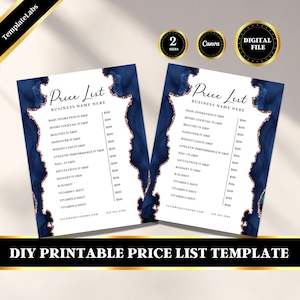 IV Hydration Template, Printable Price List Template, IV Drip Hydration ...