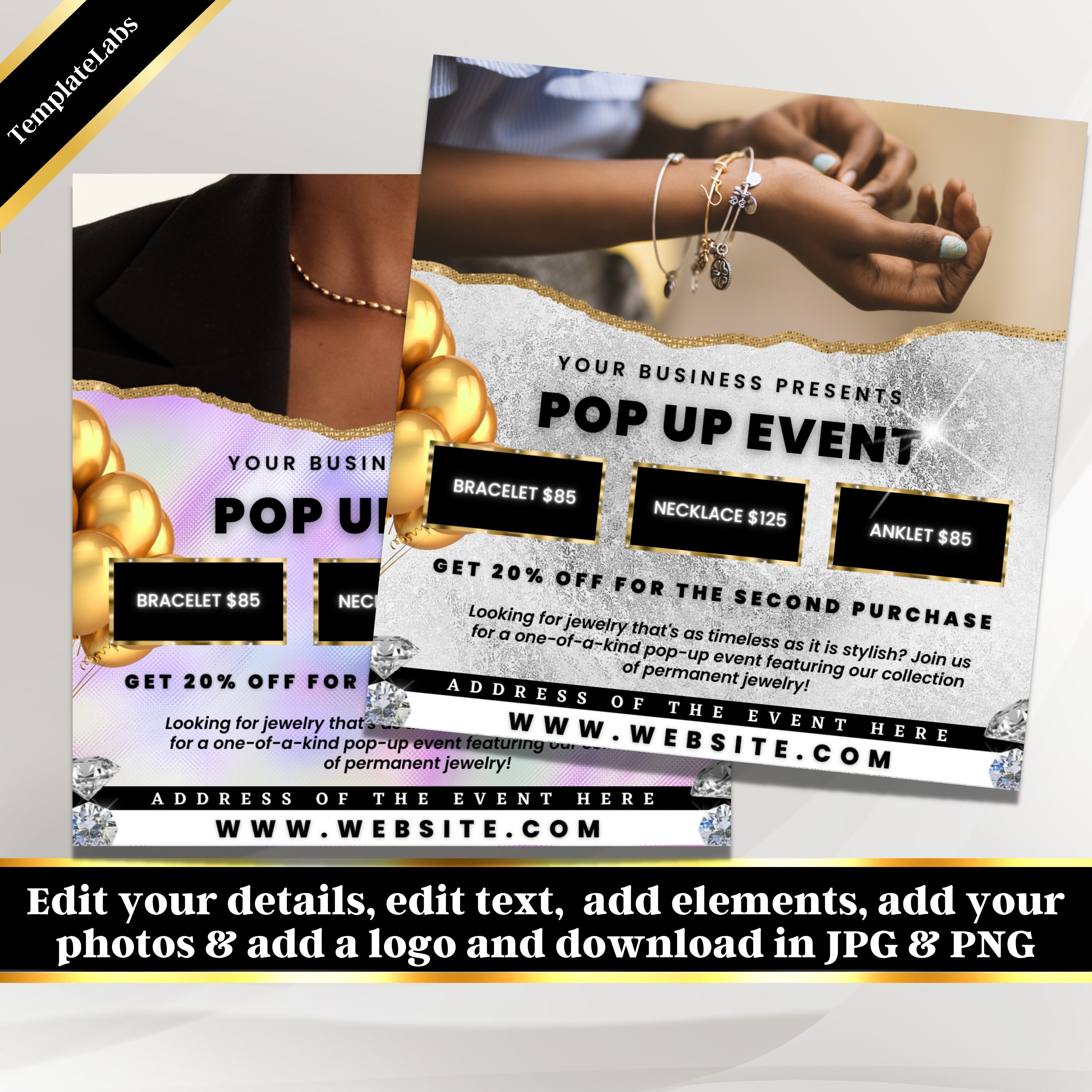Permanent Jewelry Pop Up Permanent Jewelry Flyer Pop up Shop - Etsy