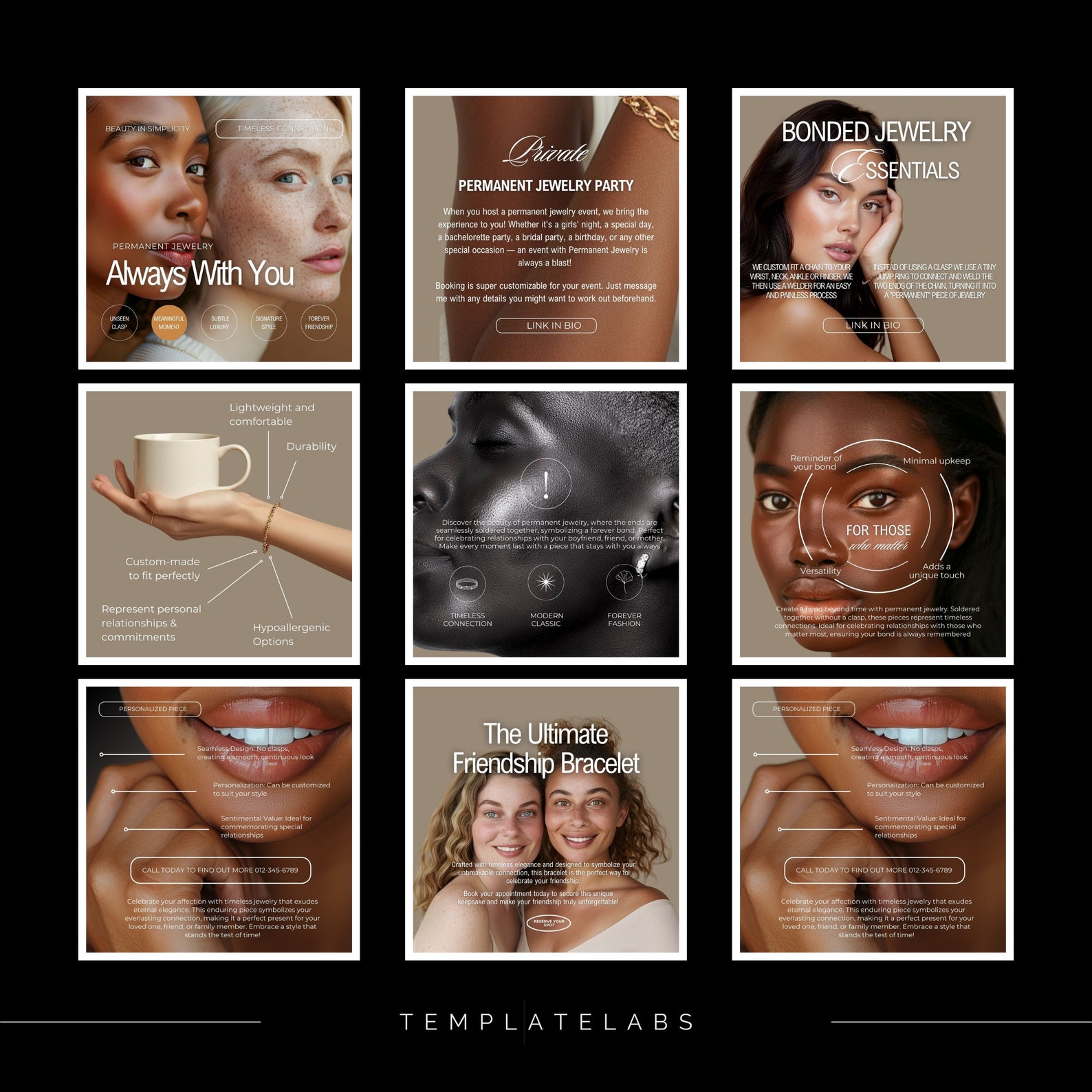 Permanent Jewelry Template, Permanent Jewelry Marketing, Instagram ...