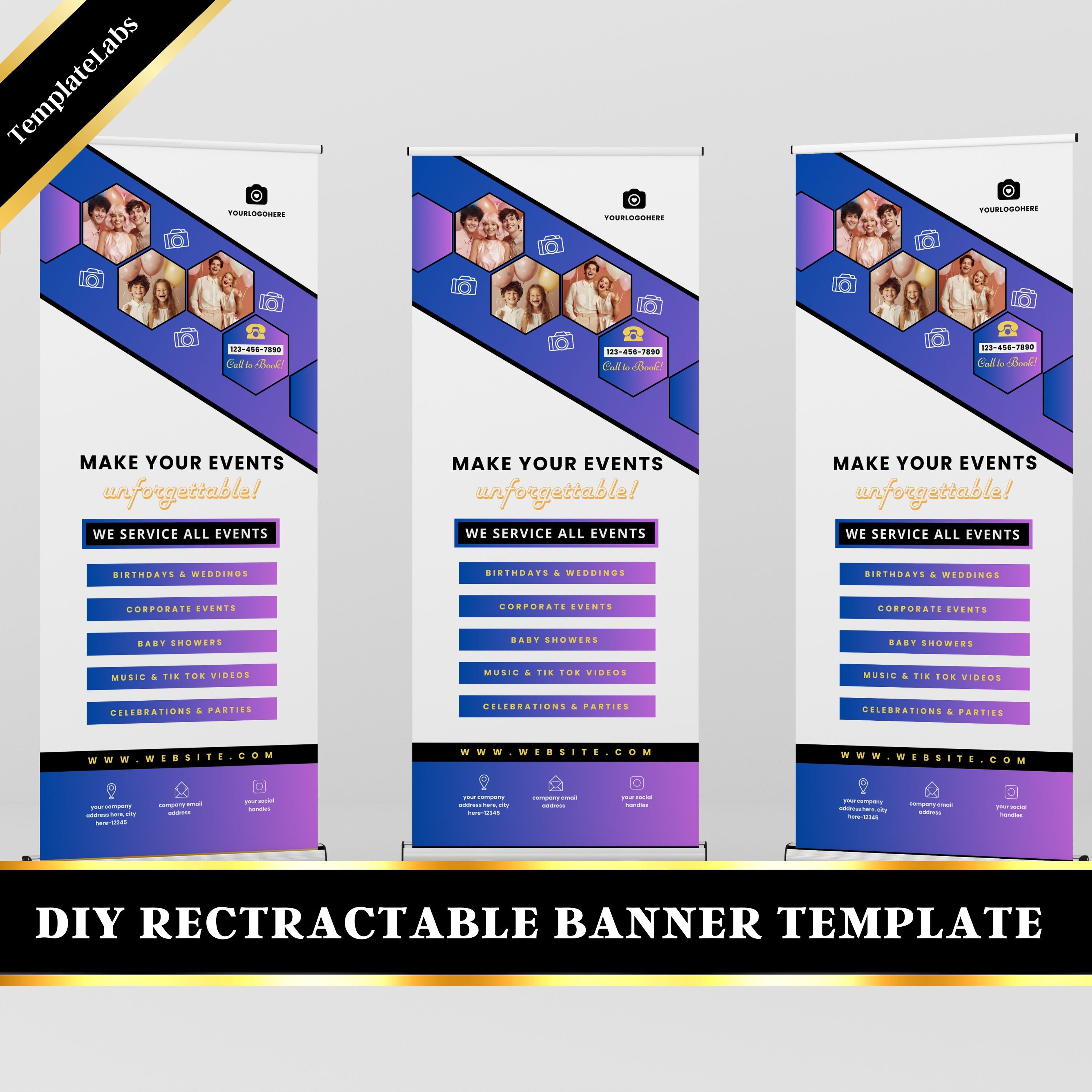 Retractable Banner 360 Photobooth Digital 360 Photobooth - Etsy