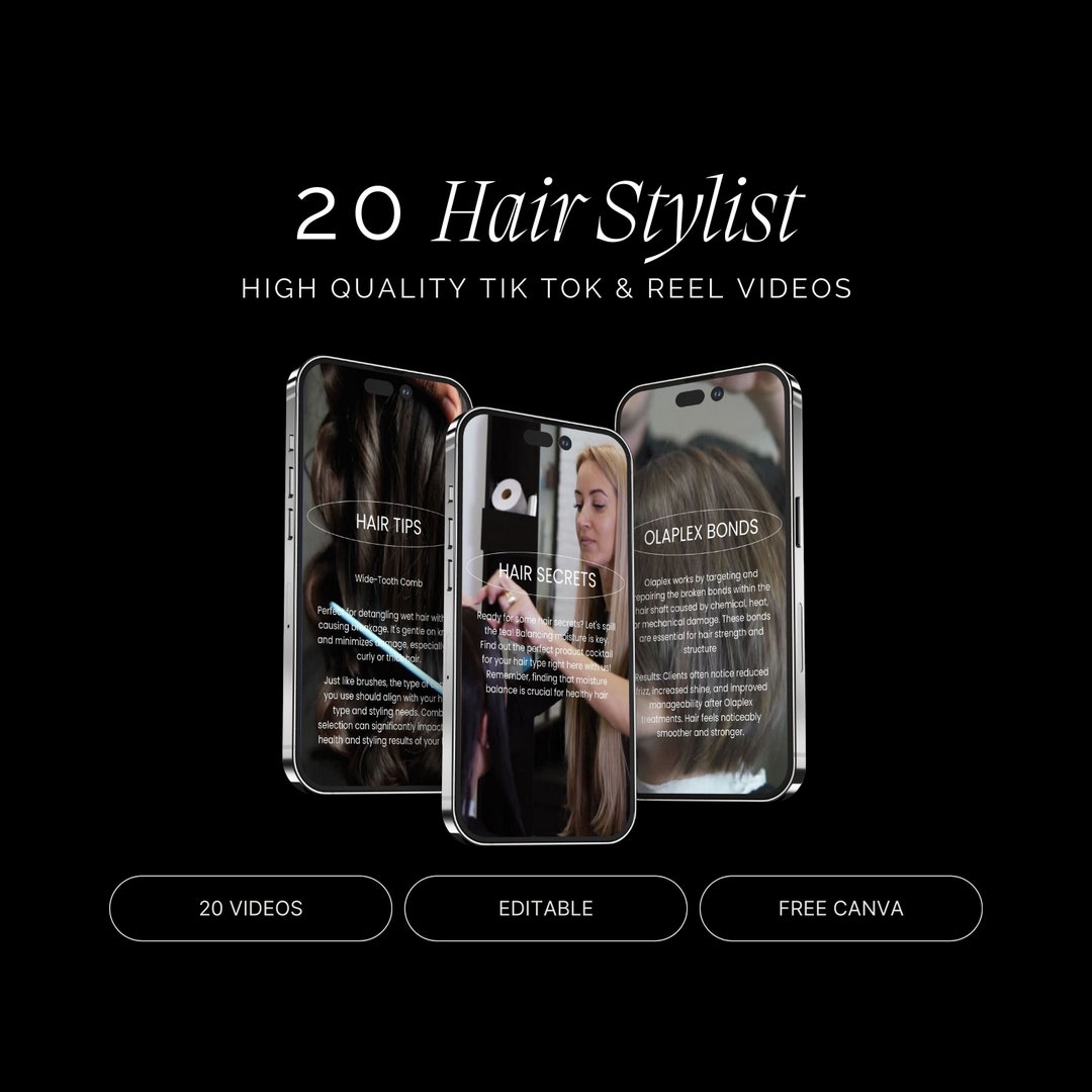 Hair Video, Hair Reels, Hair Templates for Instagram, Tik Tok Video ...