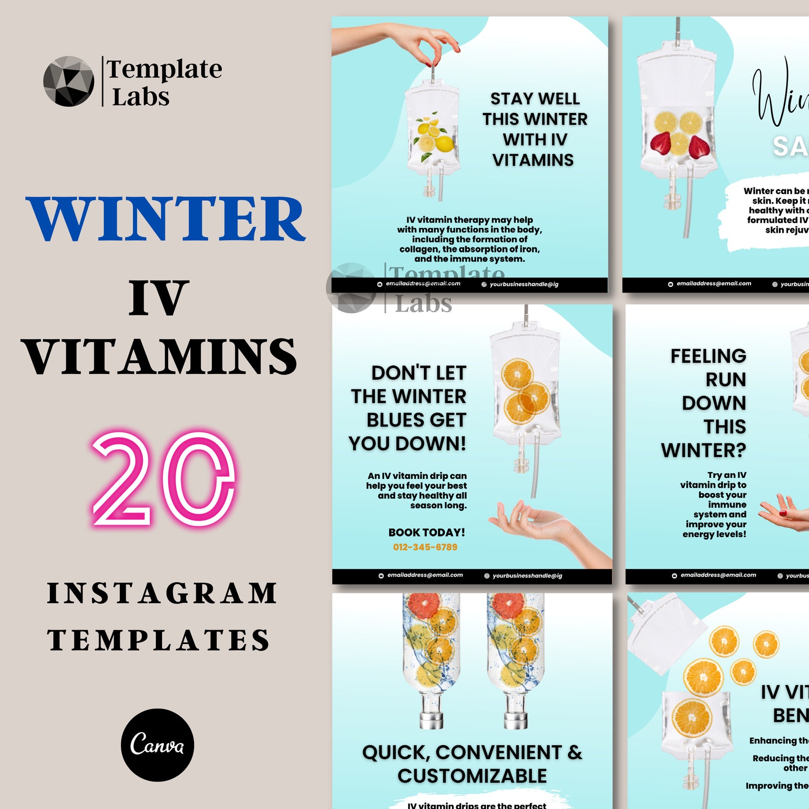 IV Hydration Templates, IV Drip Social Media, Iv Therapy Social Media ...