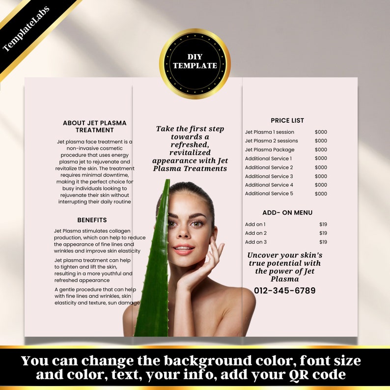 Jet Plasma Printable Brochure, Tri Fold Brochure Template, Price List ...