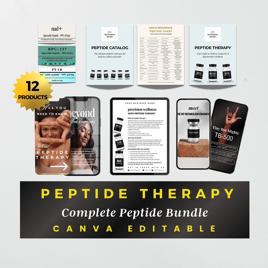 Peptide Branding Kit, Peptide Bundle, Peptides Label and Marketing ...