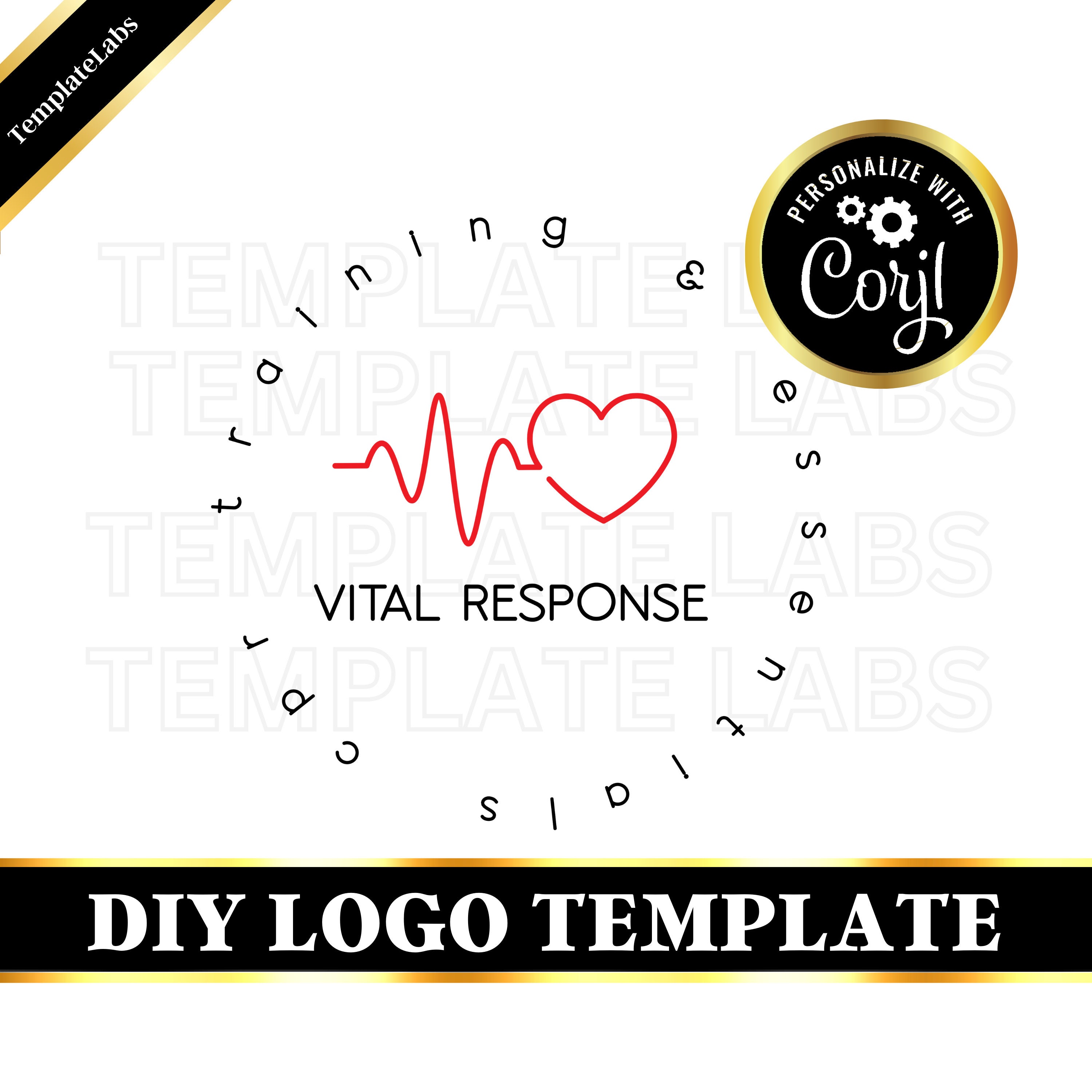 CPR Logo, First Aid Logo, CPR Instructor Logo, Heart Logo Design ...