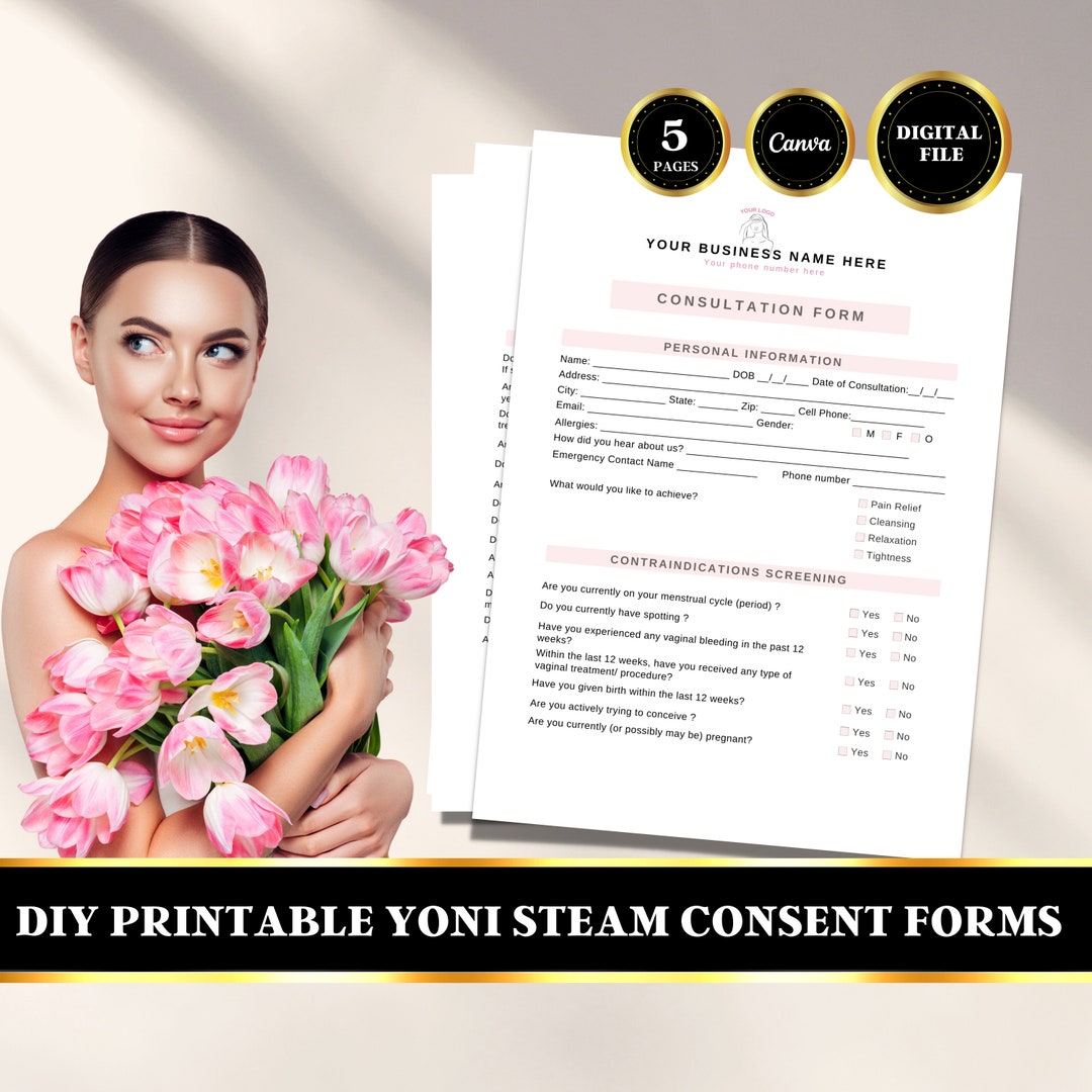 Vajacial Consent Form, Vajacial Form, Yonisteam, V Steam Form, Waiver ...