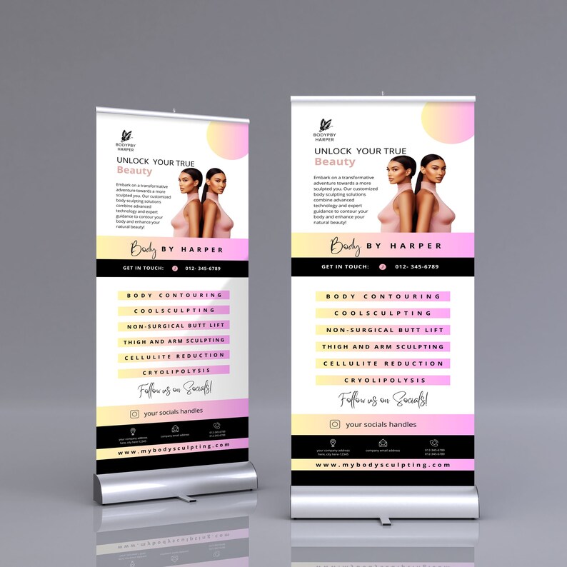 Retractable Banner Body Contouring Body Contouring Banner - Etsy