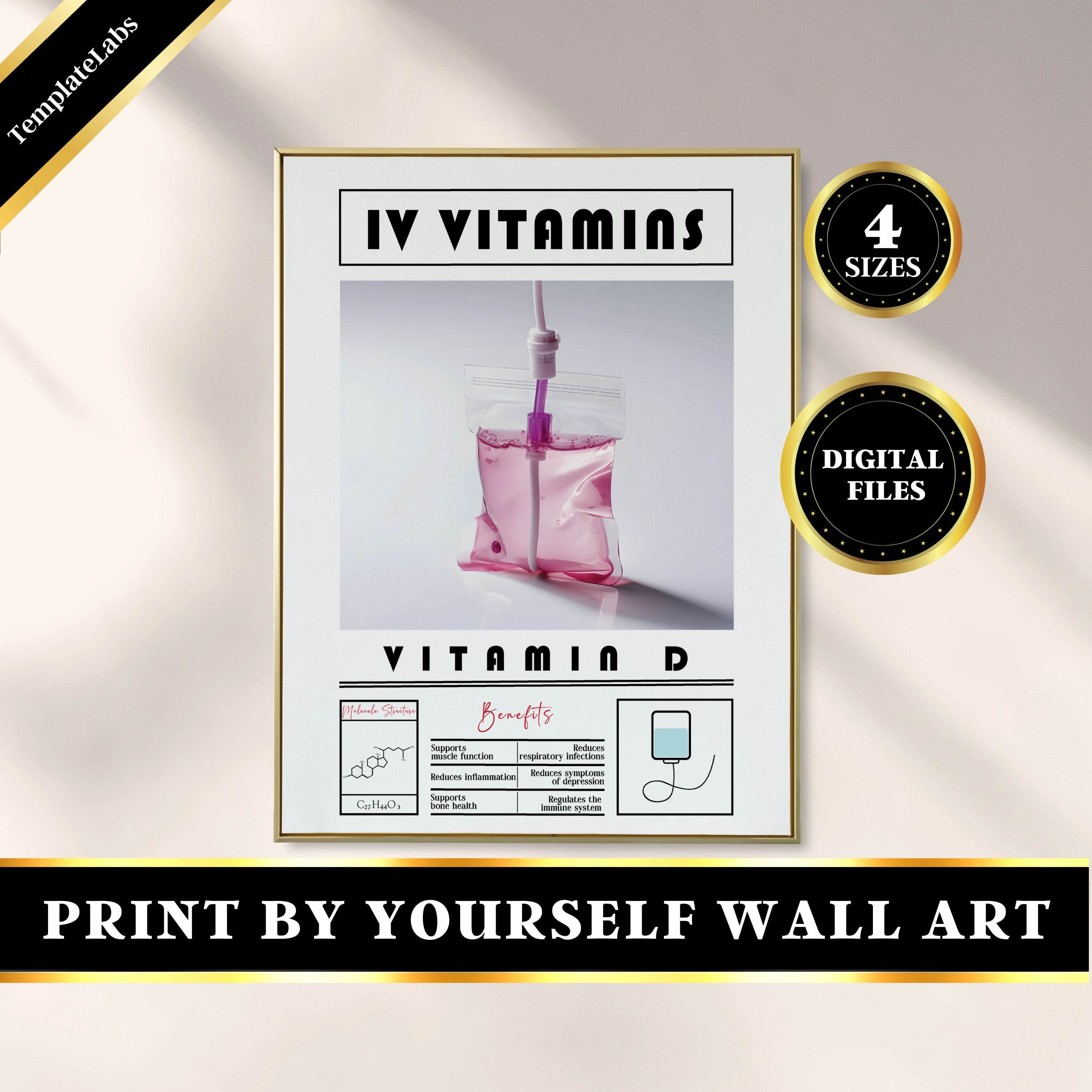 IV Therapy Poster, IV Hydration Poster, Iv Vitamin Therapy, IV Infusion ...