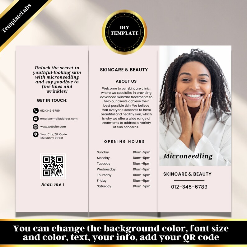 Microneedling Brochure, Microneedling Template, Tri Fold Brochure ...