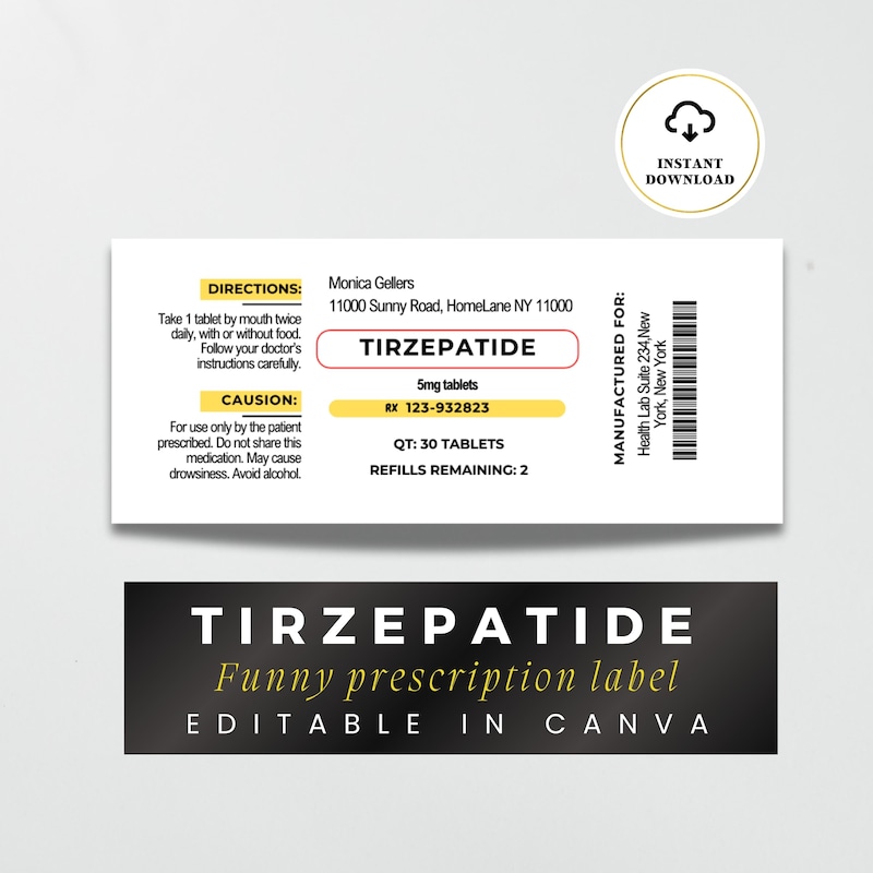 Funny Prescription Labels - Etsy