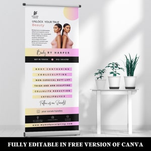 Retractable Banner Body Contouring, Body Contouring Banner, Roll up ...